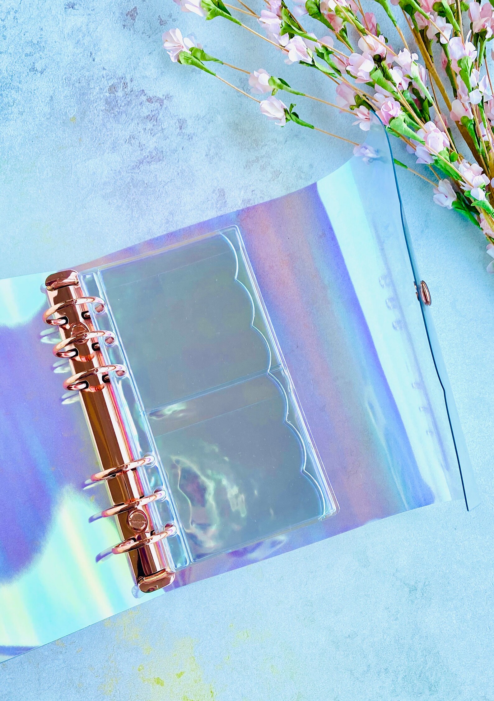 Handmade Holographic Jelly Binder With Cash Envelope. Personal Size ...