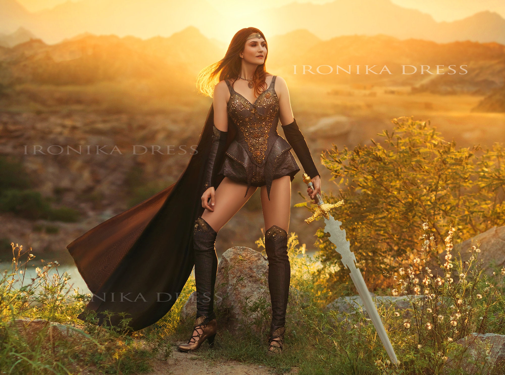 Fantasy Warrior Female Sexy Warrior Costume Larp Medieval Armor Viking Clothing Womens