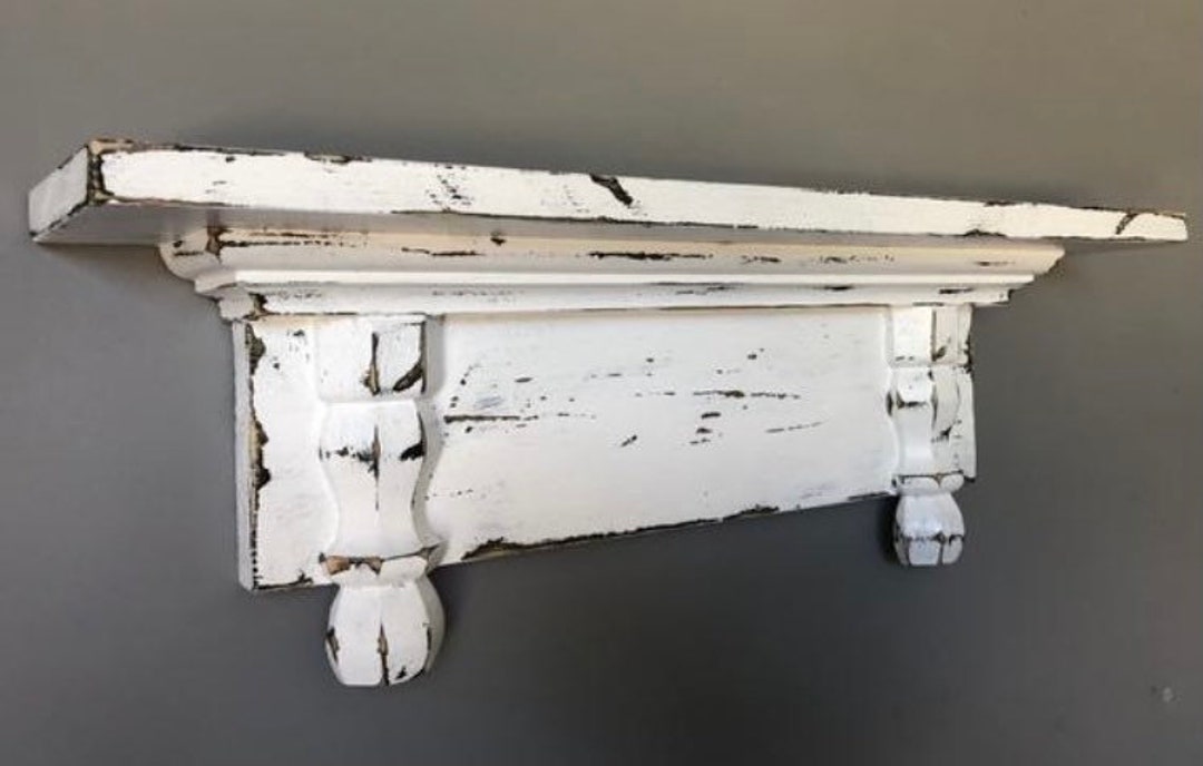 French Country Shelf / Distressed Floating Shelf / Kitchen Shelf ...