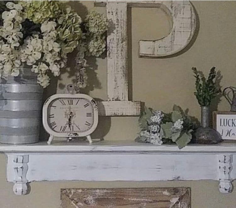 Vintage Inspired Mantel Shelf / Distressed Mantle Shelf / | Etsy
