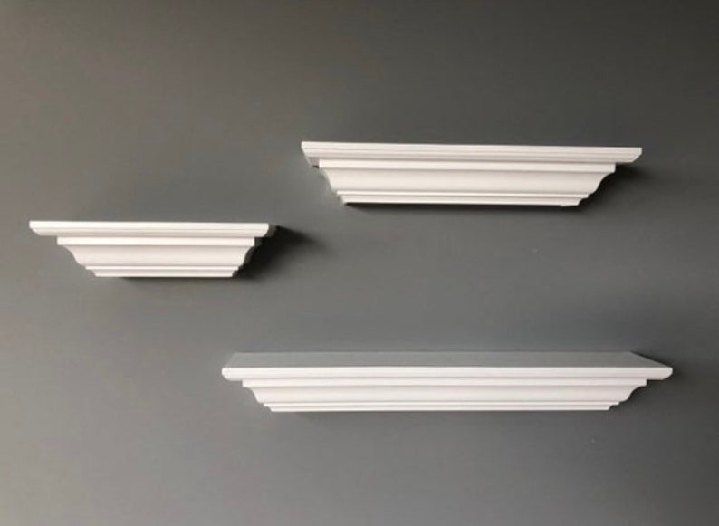 3 Piece Shelf Set / Crown Moulding Shelves / Classic Shelves / Formal ...
