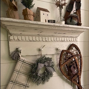 French Country Shelf With Knobs / Distressed Shelf With Knobs / Kitchen ...