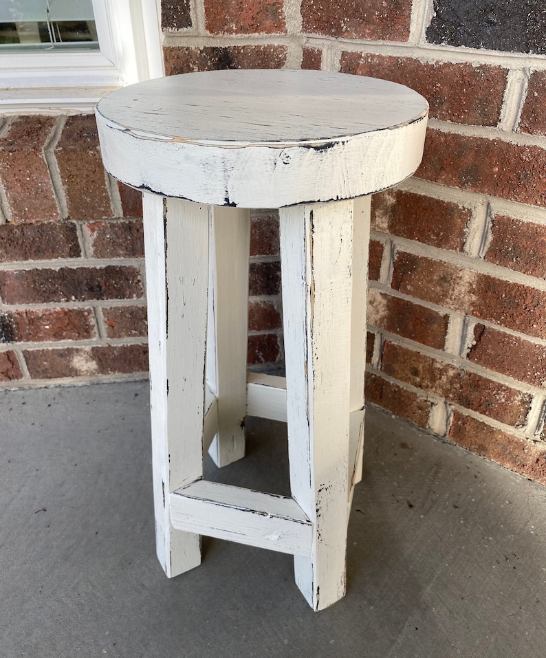 Rustic Plant Stand / Decorative Stool / Milking Stool / Primitive Stool ...