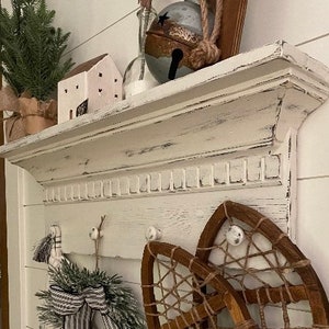 French Country Shelf With Knobs / Distressed Shelf With Knobs / Kitchen ...