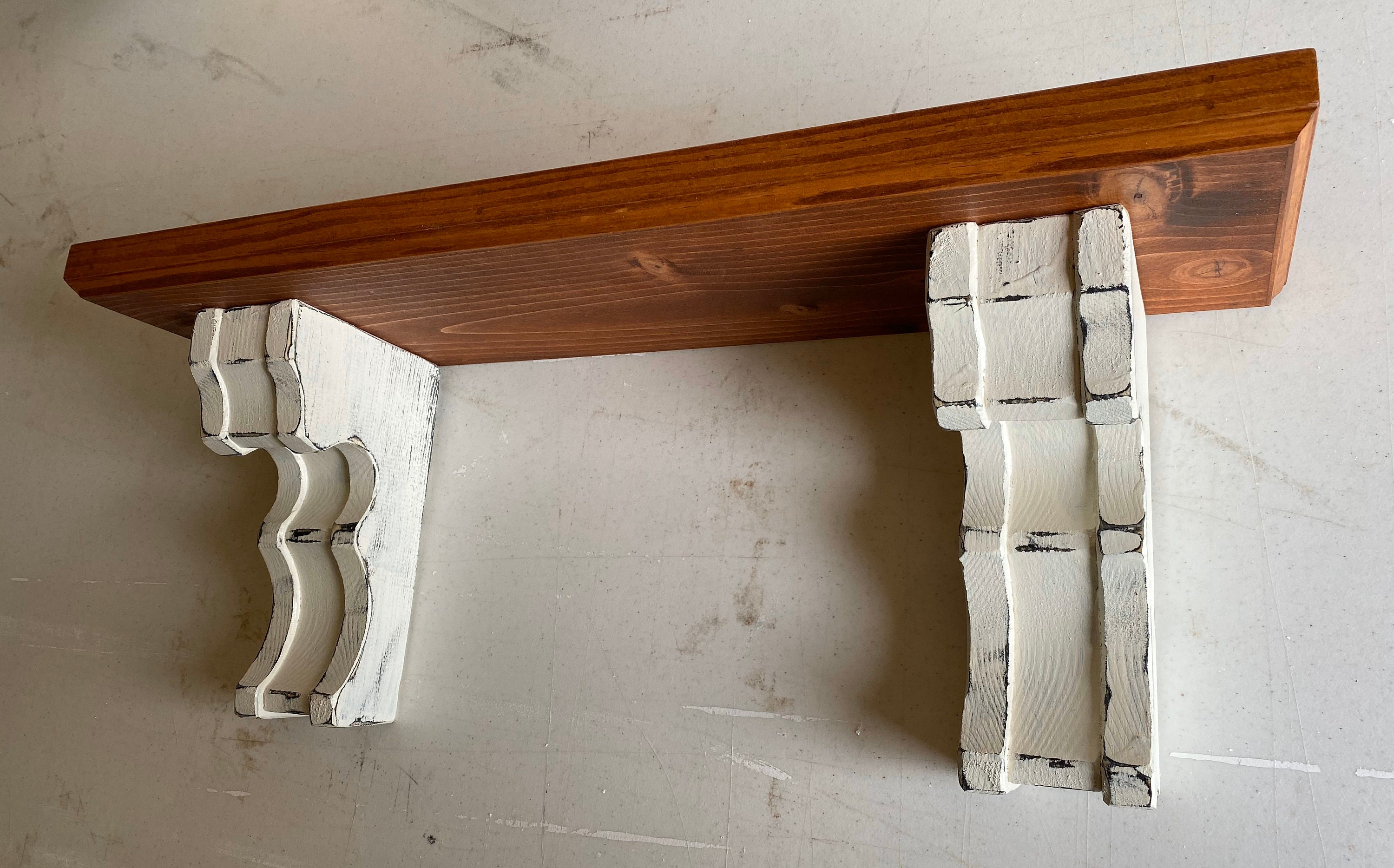 French Country Corbel Shelf / Rustic Shelf With Corbels / | Etsy