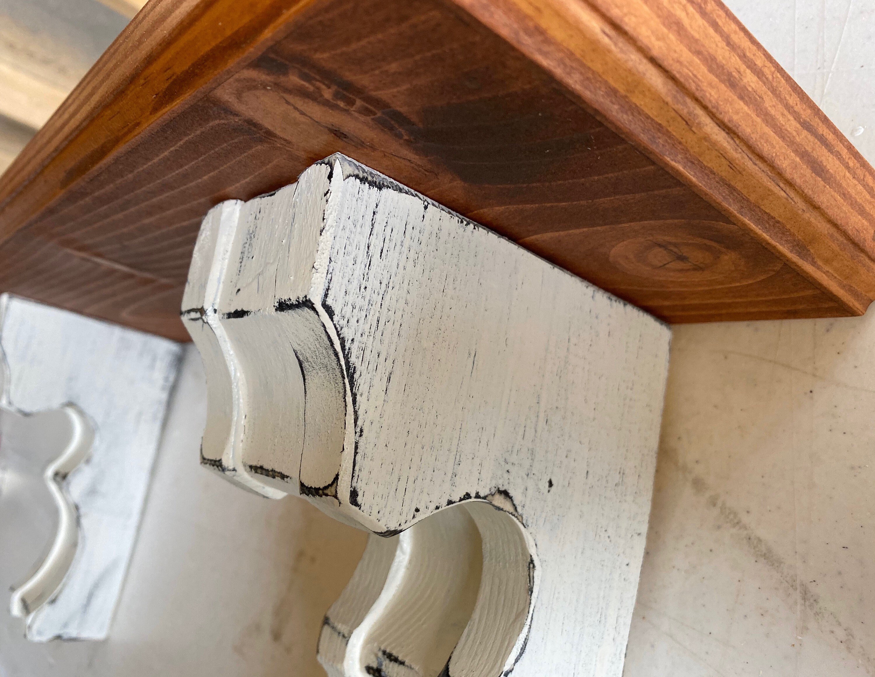 French Country Corbel Shelf / Rustic Shelf With Corbels / | Etsy