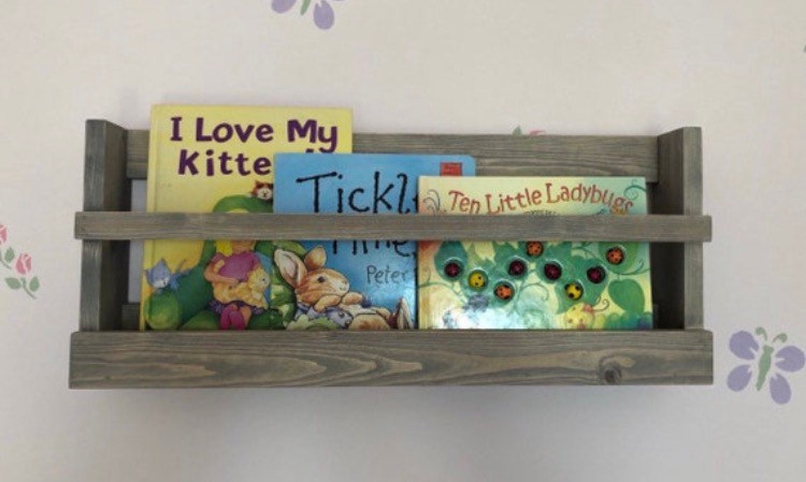 Childrens Book Shelf Nursery Decor Book Rack Book Shelf | Etsy