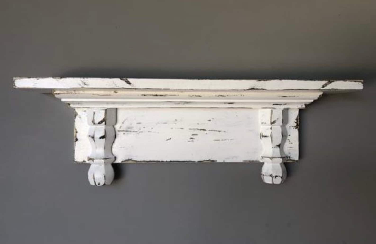 French Country Shelf / Distressed Floating Shelf / Kitchen Shelf ...