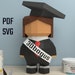 Graduation Girl 3D Papercraft DIY Paper Sculpture Paper Model Pattern ...