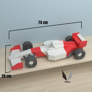 F1 Car 3D Papercraft | DIY Paper Sculpture | Paper Model Pattern | Do ...