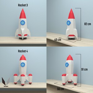 Rocket Bundle Pack 3D Papercraft | DIY Paper Sculpture | Paper Model ...