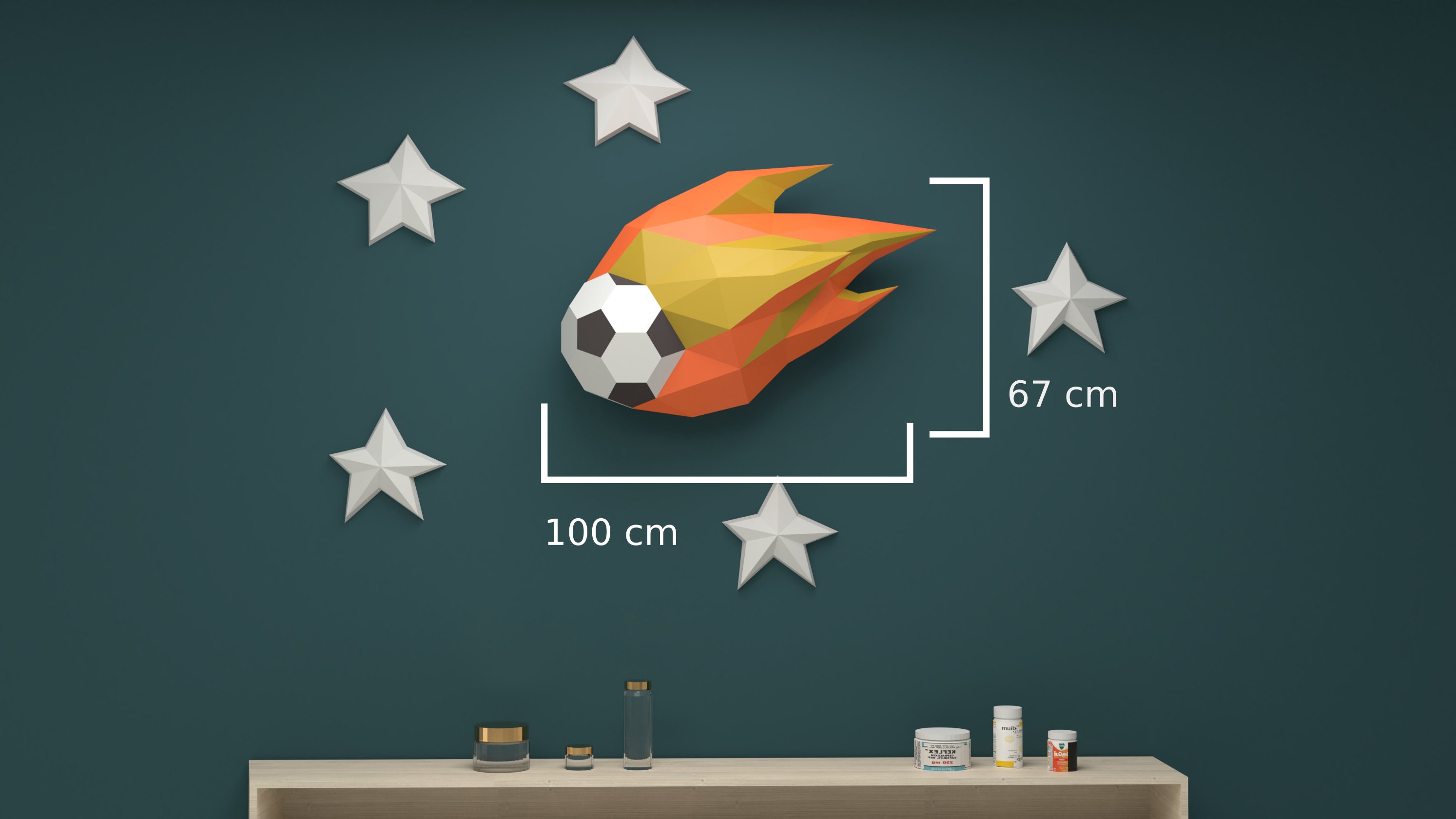 Fire Ball Meteor 3D Papercraft DIY Paper Sculpture Paper - Etsy