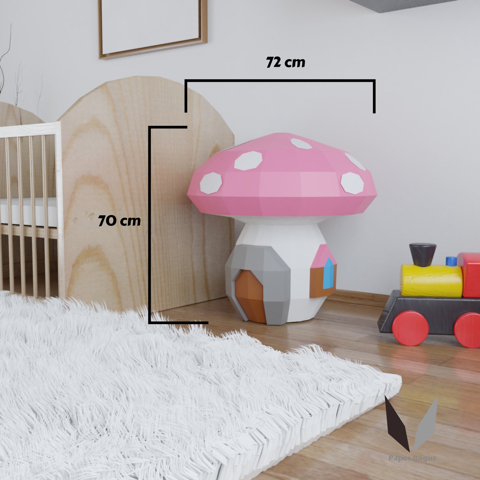 Mushroom House 3D Papercraft DIY Paper Sculpture Paper - Etsy