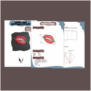 Chilli Lips 3D Papercraft DIY Paper Sculpture Paper Model - Etsy UK