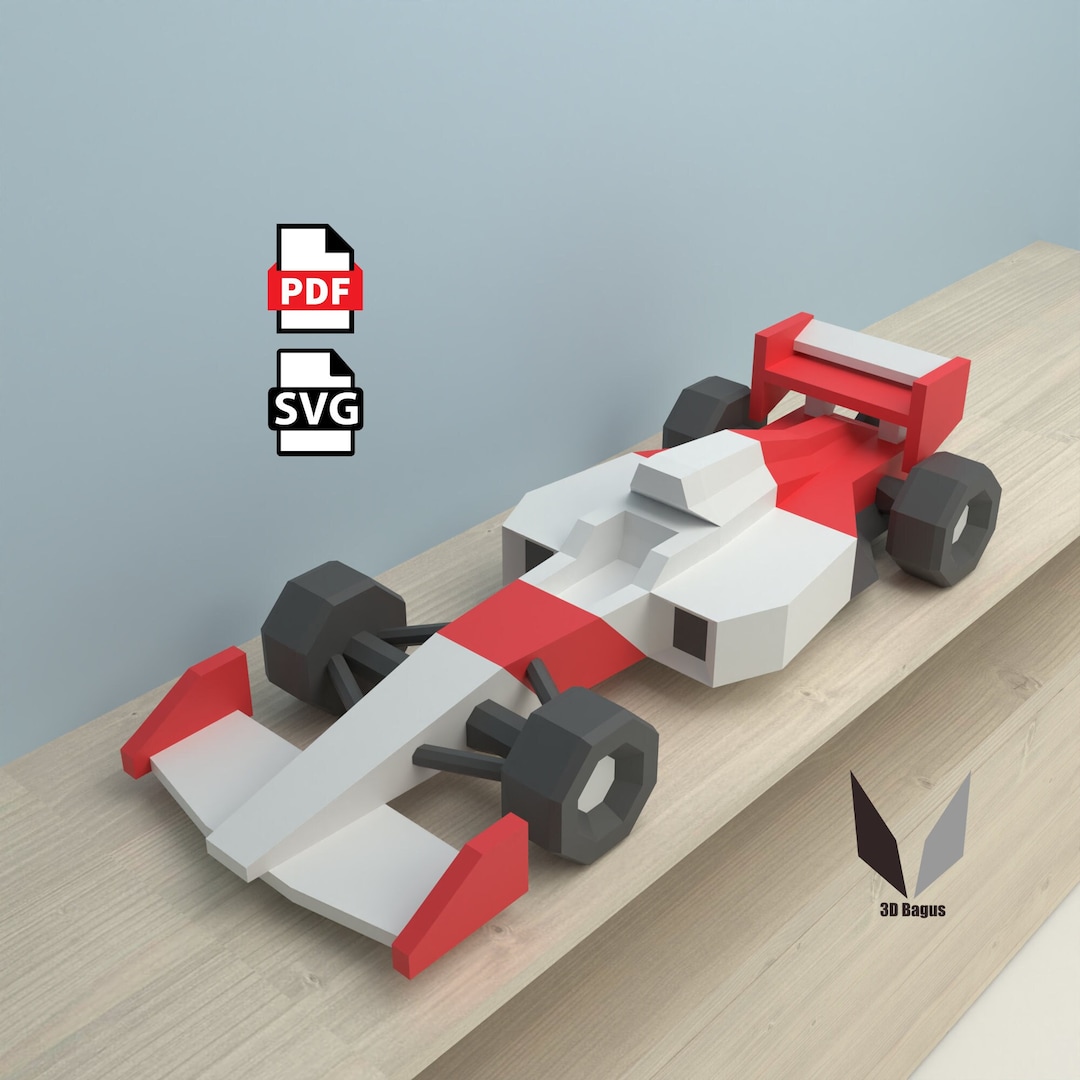 F1 Car 3D Papercraft | DIY Paper Sculpture | Paper Model Pattern | Do ...