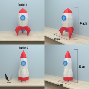 Rocket Bundle Pack 3D Papercraft | DIY Paper Sculpture | Paper Model ...