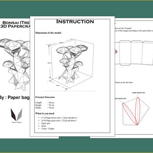 Bonsai Tree 3D Papercraft | DIY Paper Sculpture | Paper Model Pattern ...