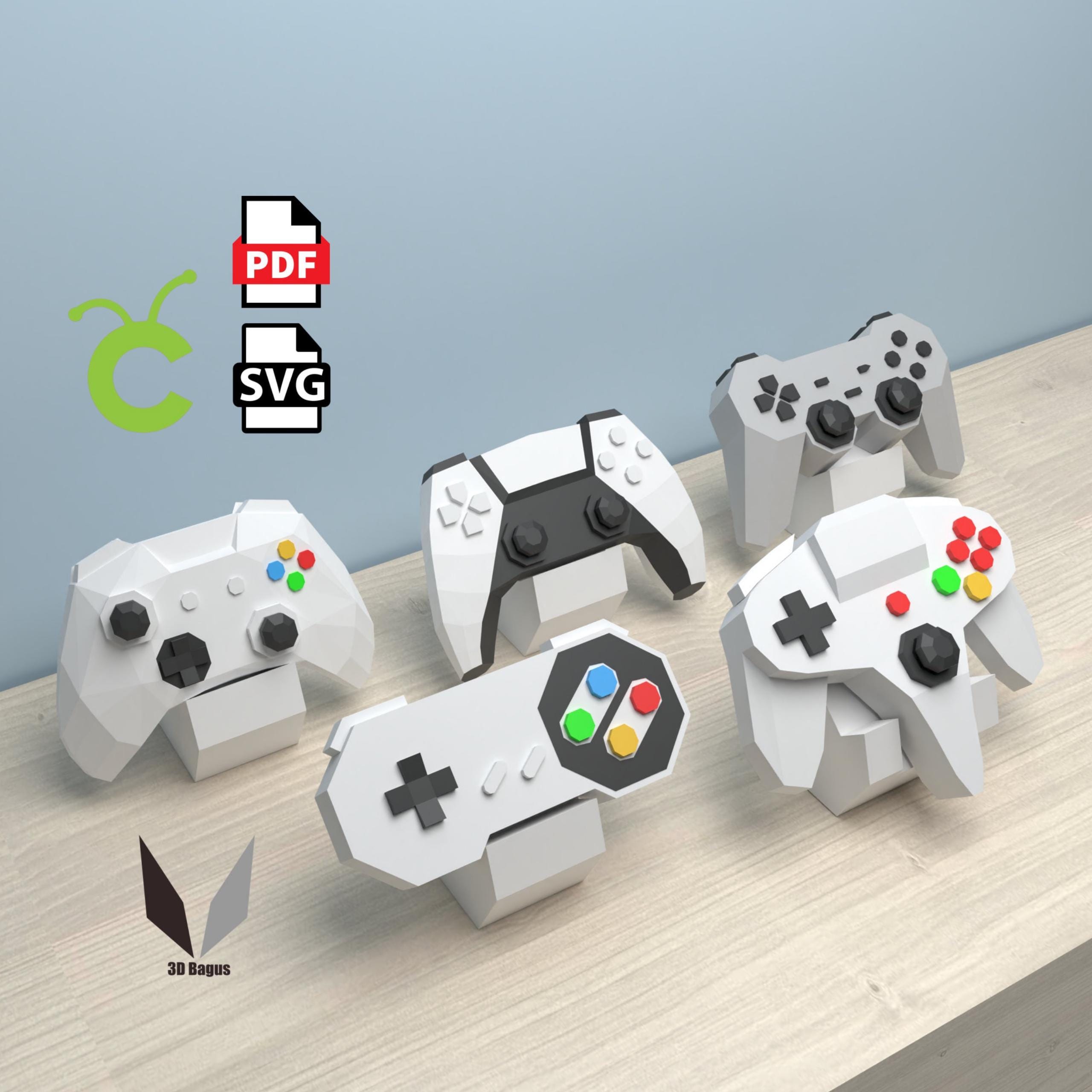 DIY Game Controller Bundle Papercraft: Low Poly Paper Model (PDF ...