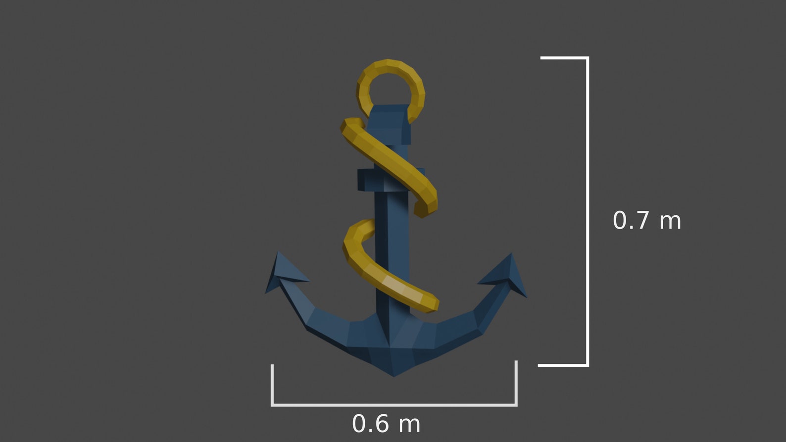 Anchor 3D Papercraft DIY Paper Sculpture Paper Model - Etsy