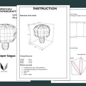 Broccoli 3D Papercraft | DIY Paper Sculpture | Paper Model Pattern | Do ...