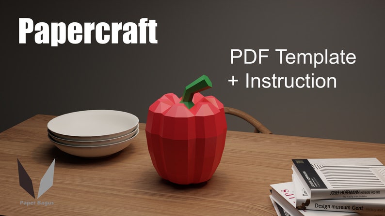 Bell Pepper 3D Papercraft DIY Paper Sculpture Paper Model - Etsy
