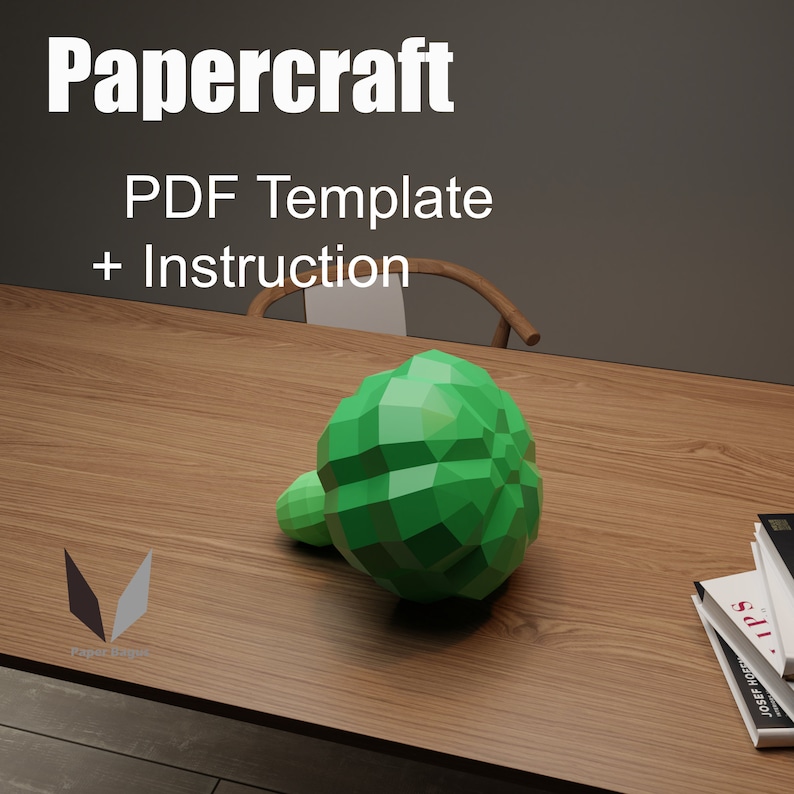 Broccoli 3D Papercraft DIY Paper Sculpture Paper Model - Etsy