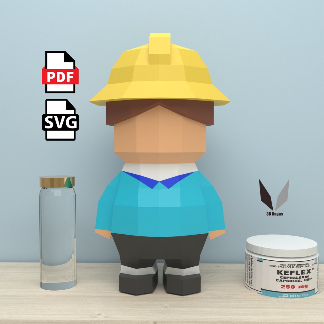 Engineer Kid 3D Papercraft | DIY Paper Sculpture | Paper Model Pattern ...