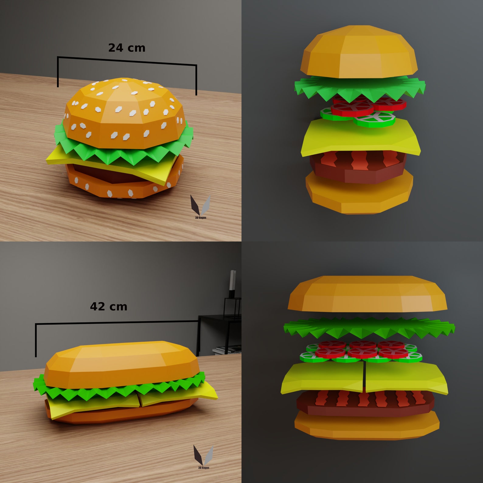 Junk Food Pack 3D Papercraft DIY Paper Sculpture Paper - Etsy