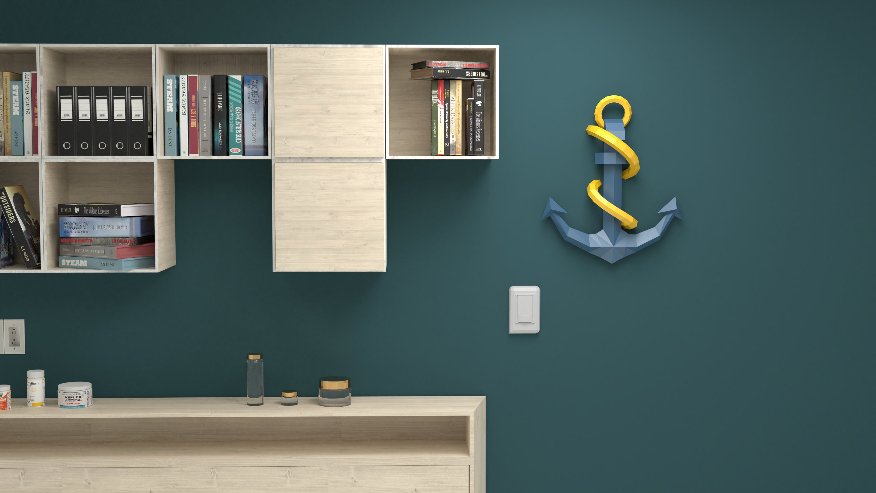 Anchor 3D papercraft / Escultura de papel de bricolaje / - Etsy México