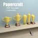 Trophy Bundle 3D Papercraft DIY Paper Sculpture Paper Model Pattern Low ...