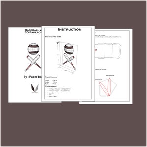 Baseball Wall 3D Papercraft | DIY Paper Sculpture | Paper Model Pattern ...