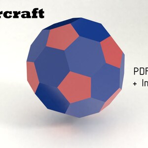 Soccer Ball 3D Papercraft | DIY Paper Sculpture | Paper Model Pattern ...