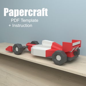 F1 Car 3D Papercraft | DIY Paper Sculpture | Paper Model Pattern | Do ...