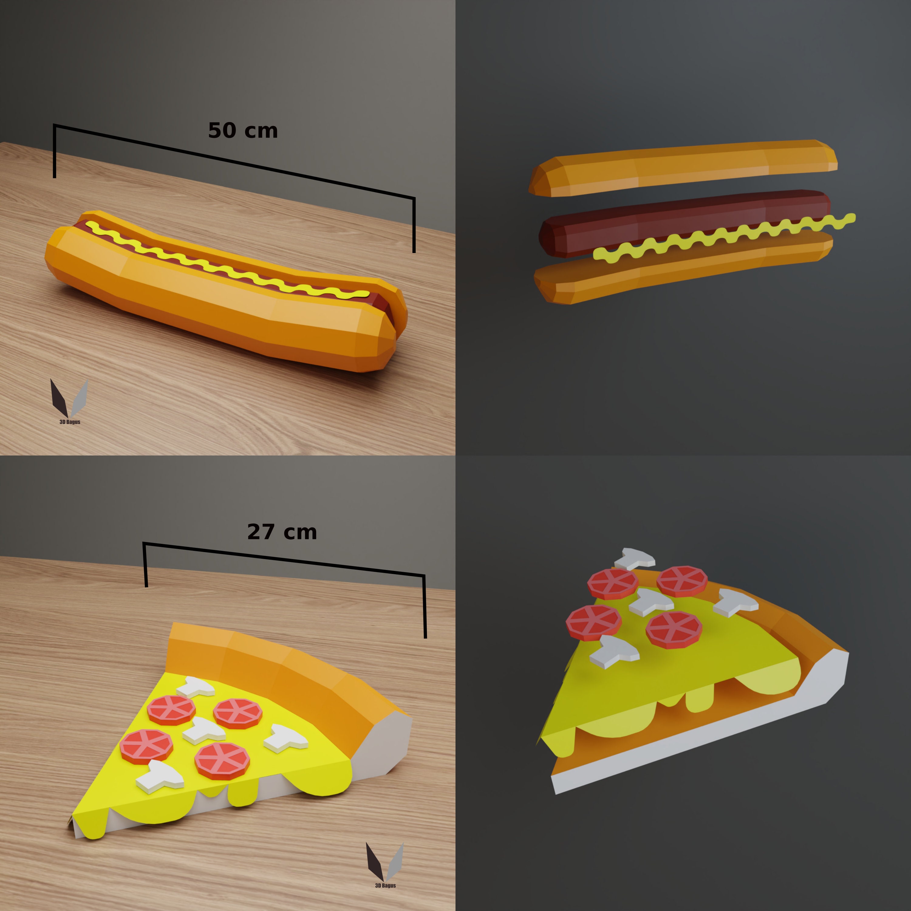 Paquete de comida chatarra 3D papercraft / Escultura de papel - Etsy México