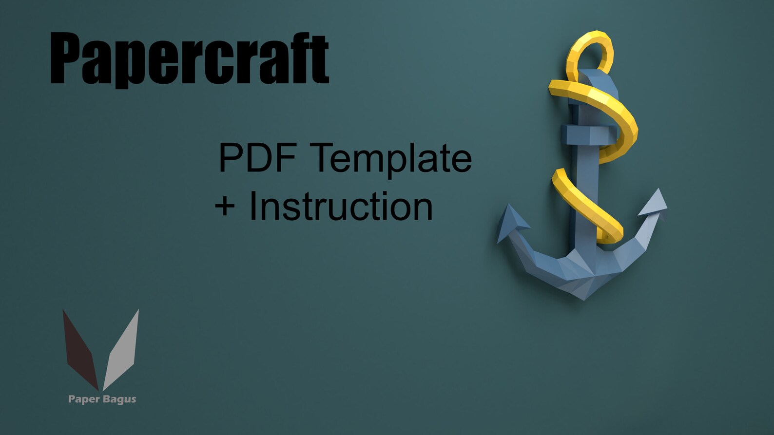 Anchor 3D Papercraft DIY Paper Sculpture Paper Model - Etsy