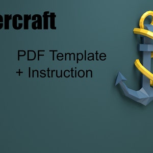 Anchor 3D Papercraft | DIY Paper Sculpture | Paper Model Pattern | Do ...