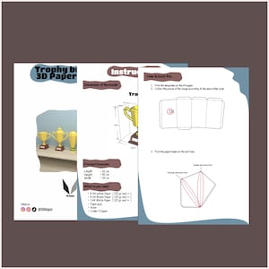 Trophy Bundle 3D Papercraft | DIY Paper Sculpture | Paper Model Pattern ...