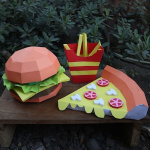 Junk Food Pack 3D Papercraft | DIY Paper Sculpture | Paper Model ...