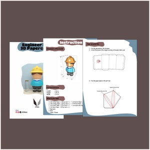 Engineer Kid 3D Papercraft | DIY Paper Sculpture | Paper Model Pattern ...