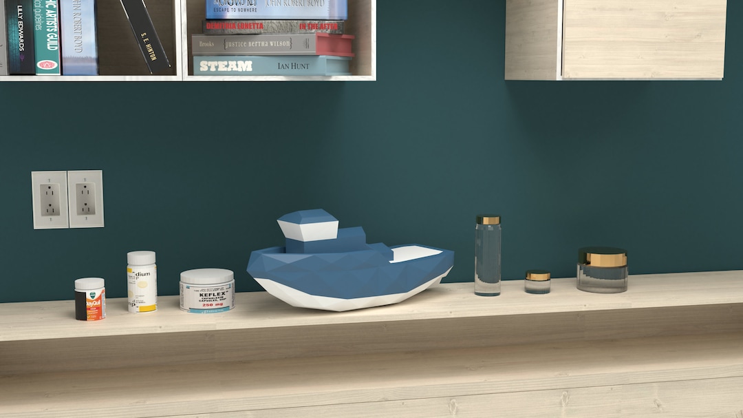 Boat 3D Papercraft DIY Paper Sculpture Paper Model Pattern - Etsy Australia