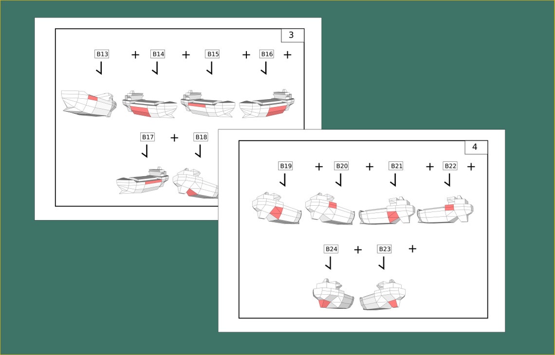 Cargo Ship 3D Papercraft DIY Paper Sculpture Paper Model - Etsy