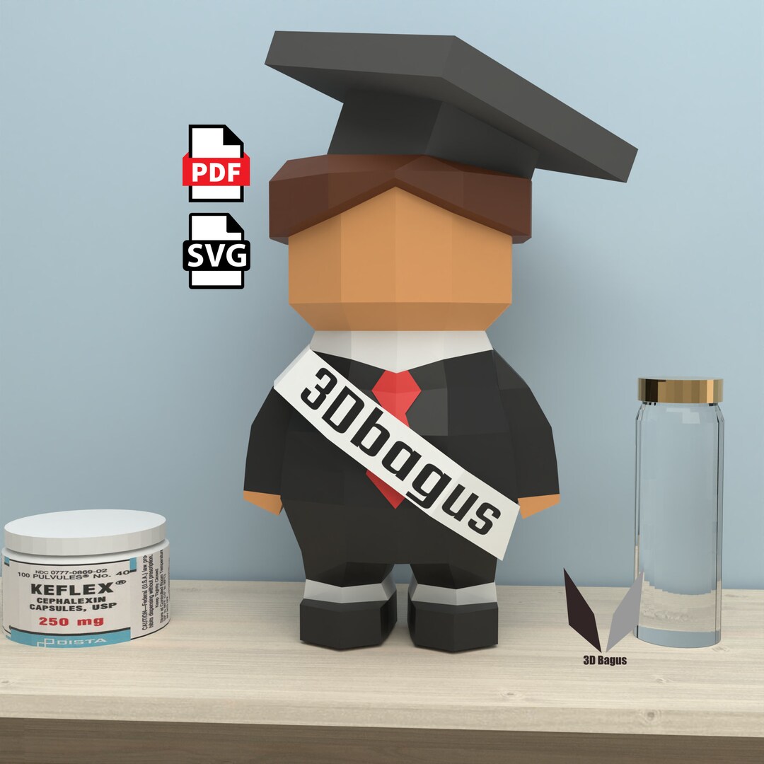 Graduation Boy 3D Papercraft | DIY Paper Sculpture | Paper Model ...