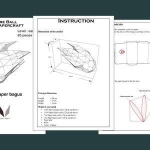 Fire Ball Meteor 3D Papercraft | DIY Paper Sculpture | Paper Model ...
