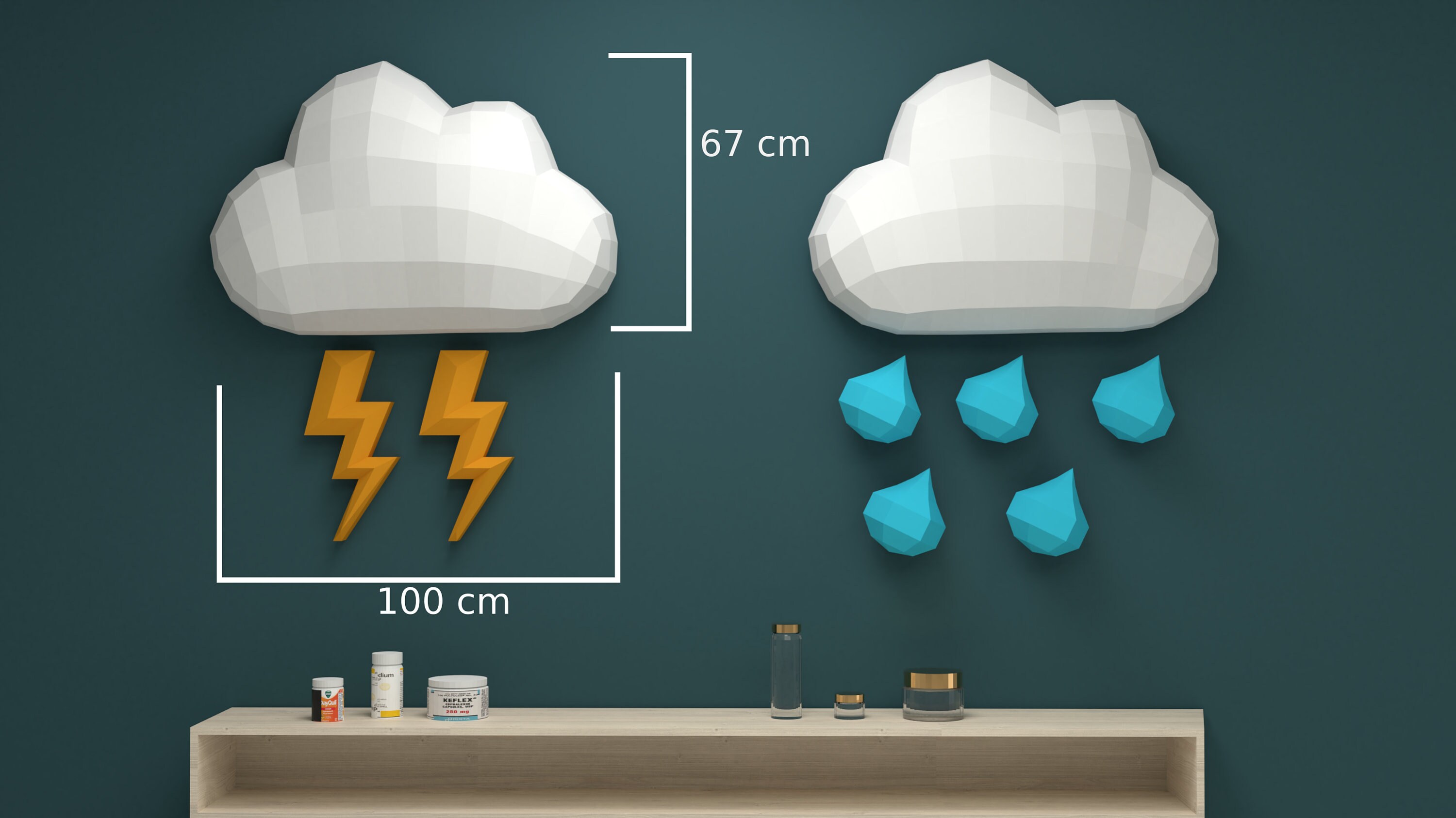 Weather 3D Papercraft DIY Paper Sculpture Paper Model - Etsy