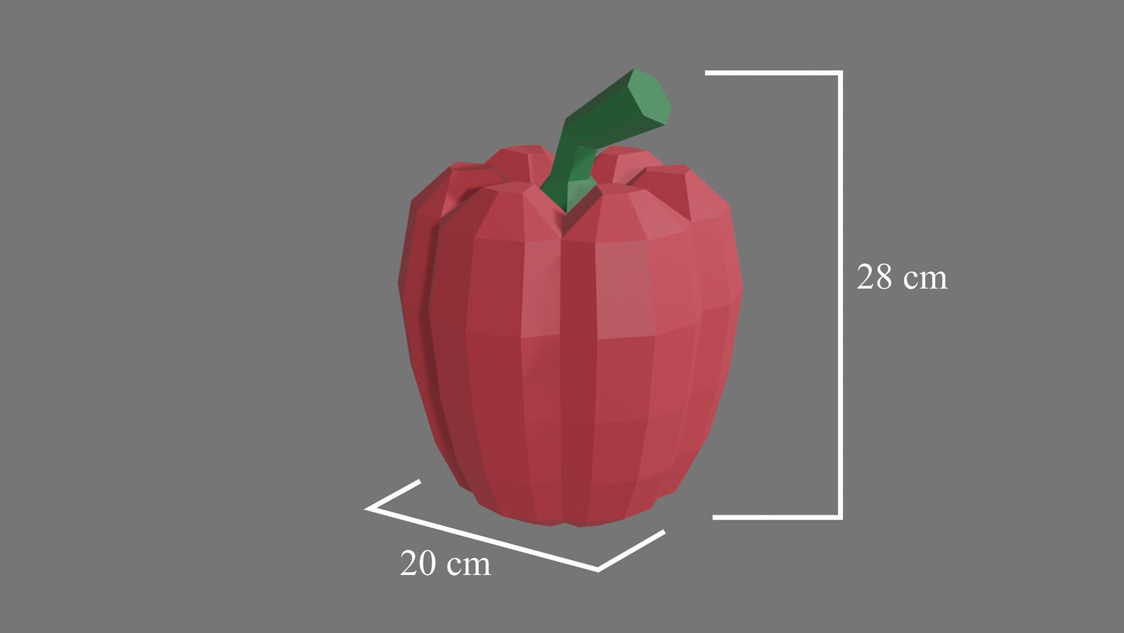 Bell Pepper 3D Papercraft DIY Paper Sculpture Paper Model - Etsy