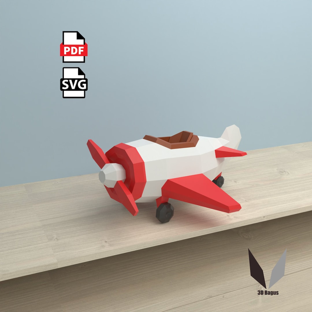 Plane 3D Papercraft | DIY Paper Sculpture | Paper Model Pattern | Do It ...