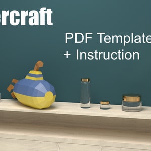 Submarine 3D Papercraft | DIY Paper Sculpture | Paper Model Pattern ...