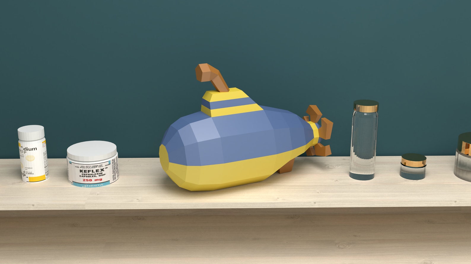 Submarine 3D Papercraft DIY Paper Sculpture Paper Model | Etsy