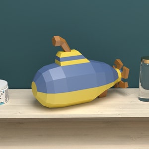 Submarine 3D Papercraft | DIY Paper Sculpture | Paper Model Pattern ...