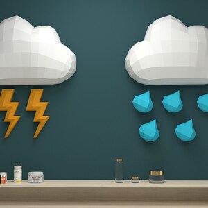 Weather 3D Papercraft DIY Paper Sculpture Paper Model | Etsy